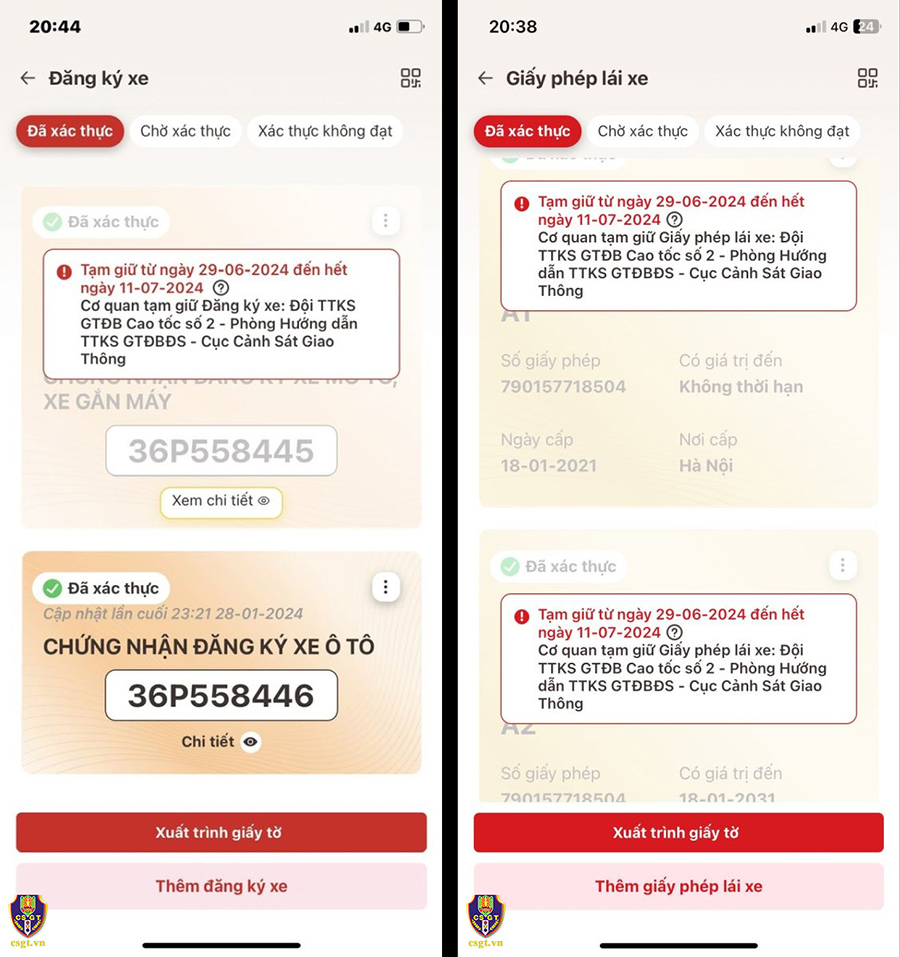 Từ 1/7: CSGT sẽ tạm giữ GPLX trên VNeID như thế nào?